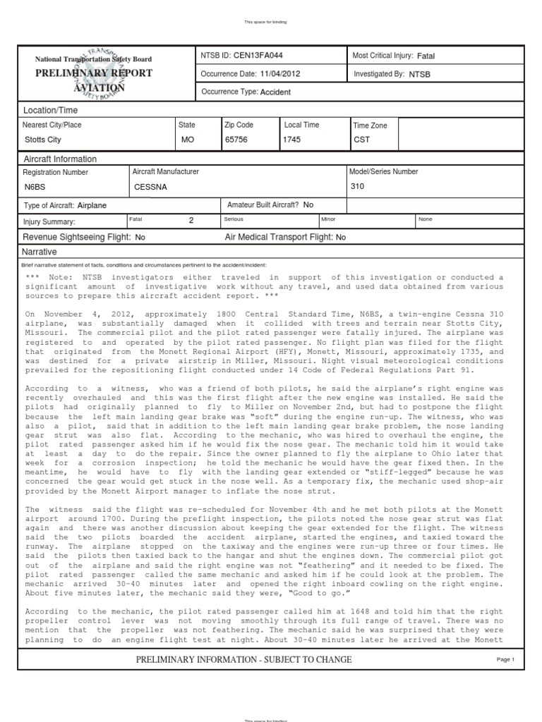 NTSB Report | Airport | National Transportation Safety Board