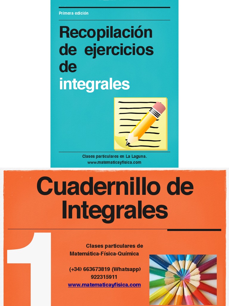 Cuadernillo Con Ejercicios para Practicar Integrales | PDF | Integral | Sistema de coordenadas ...