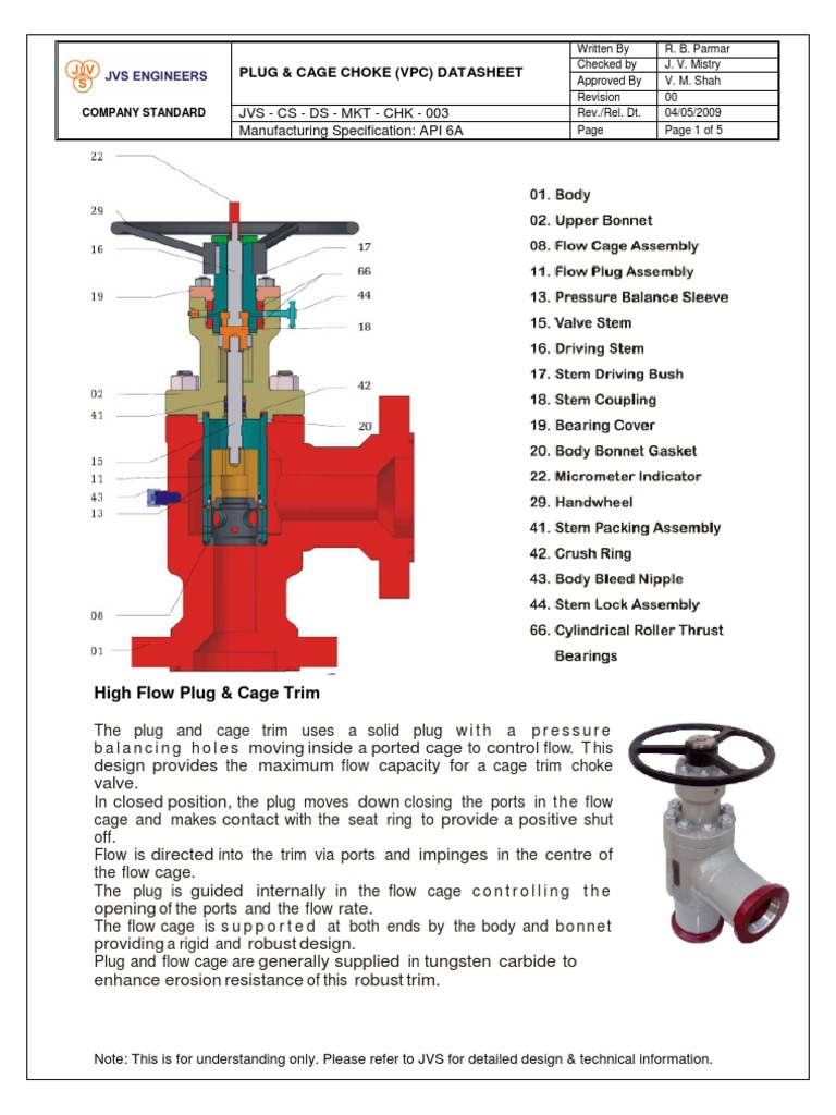 Bean Size - Plug & Cage Choke | PDF | Valve | Mechanical Engineering