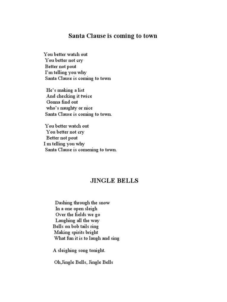 Classic Christmas Songs Lyrics | PDF | Poetry