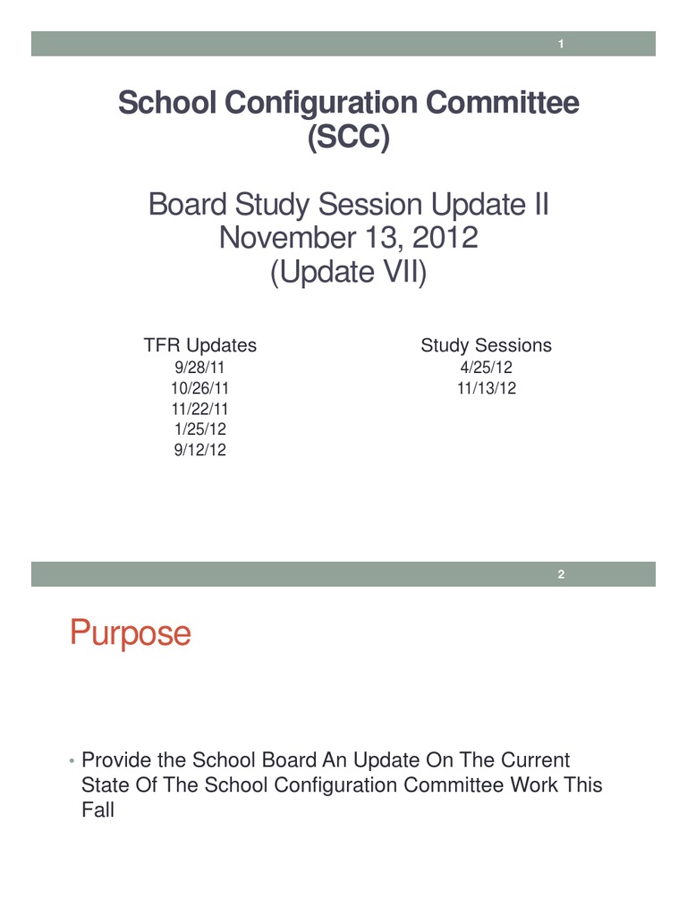 School Configuration Board Study Session 1113 UPDATED | PDF | Special ...