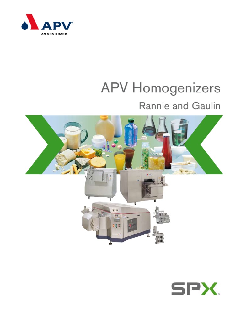 APV SPX Homogenizer General Brochure | Emulsion | Automation