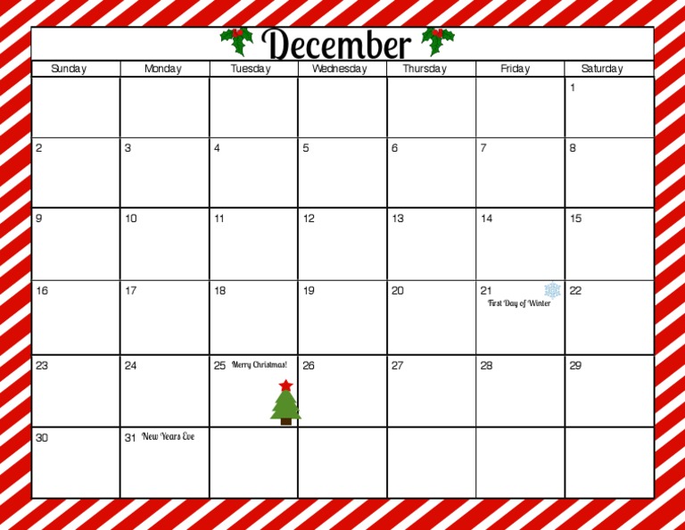 December Calendar | PDF