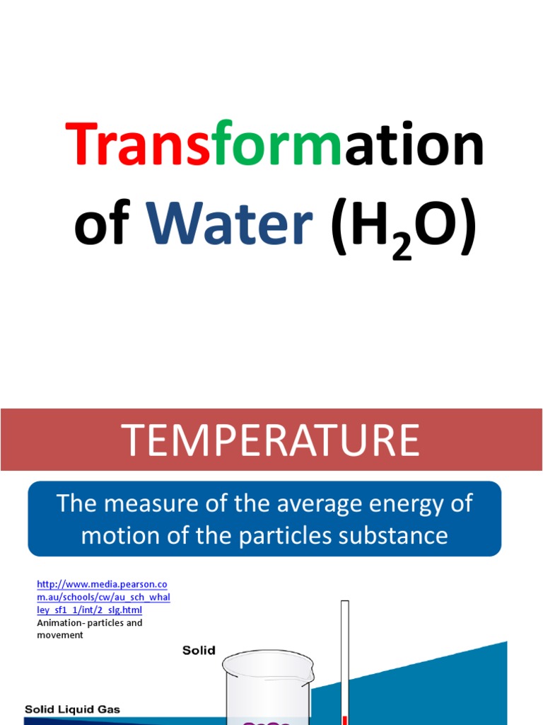 Transformations of Water | PDF | Phase (Matter) | Properties Of Water