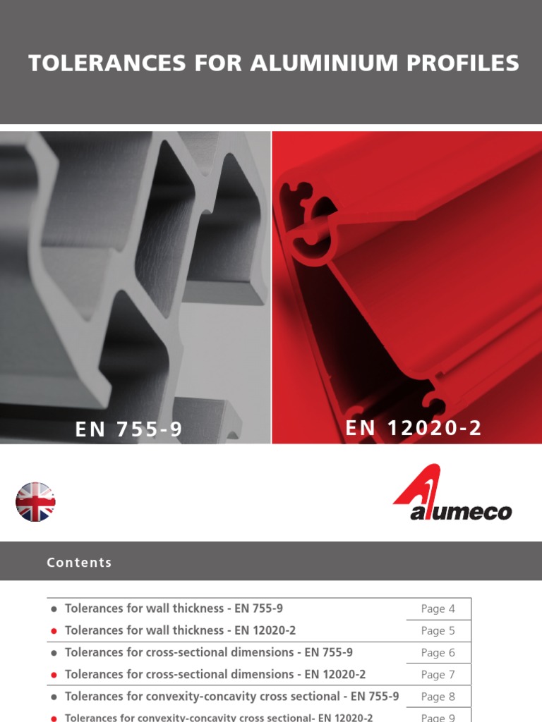 Tolerances For Aluminium Profiles: EN 12020-2 EN 755-9 | Download Free ...