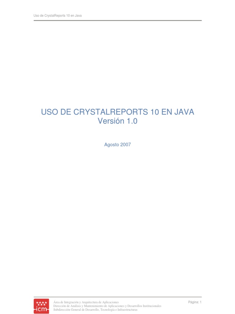 Uso de CrystalReports en Java | PDF