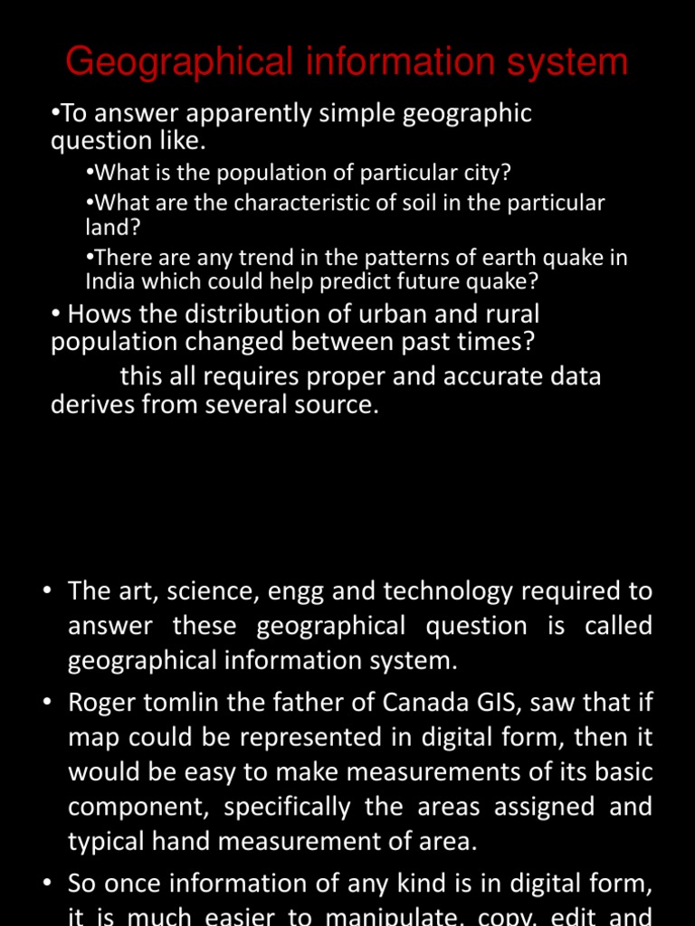 Geographical Information System | PDF | Geographic Information System ...