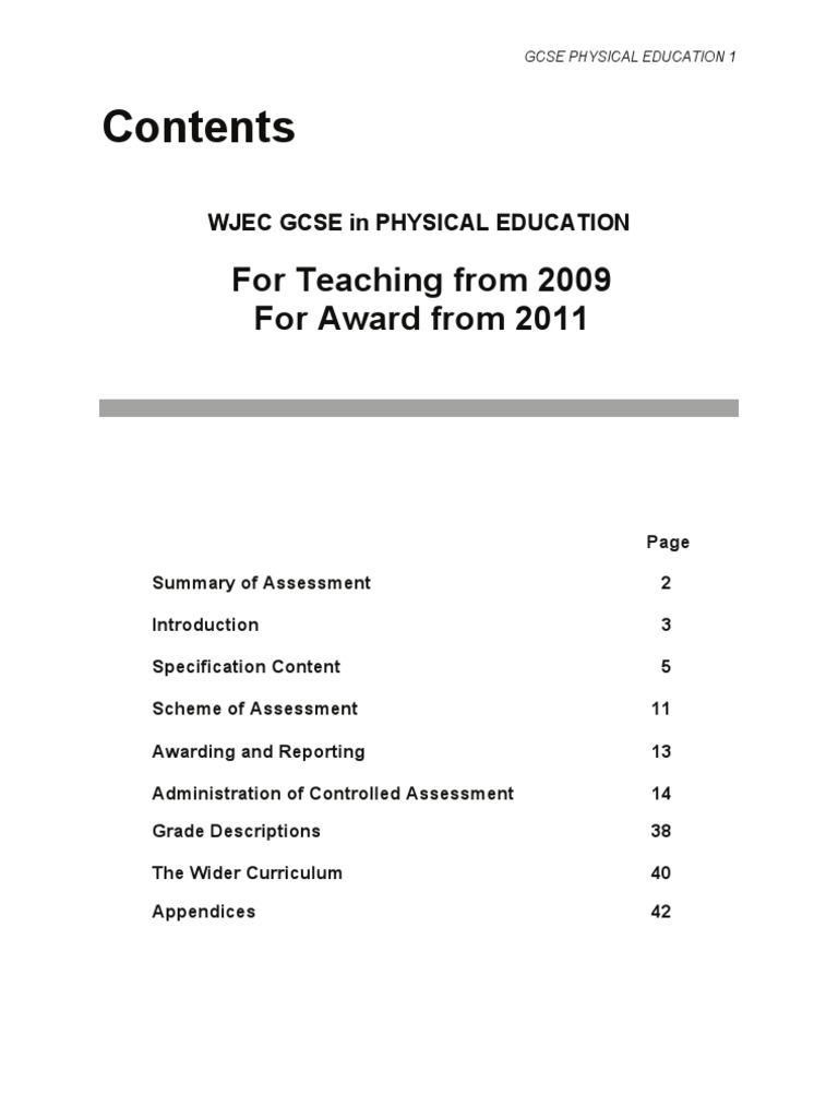 GCSE PE Syllabus Full Course | Physical Fitness | Physical Education