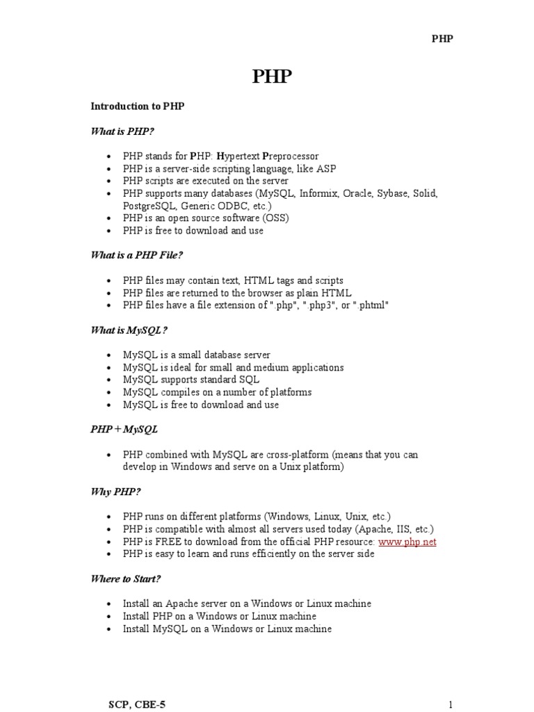 What Is PHP? | PDF | Http Cookie | Php