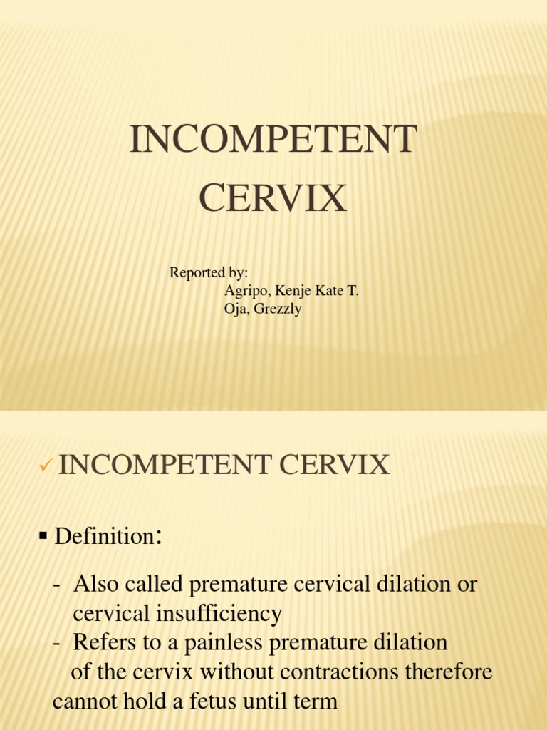 Incompetent Cervix As One of The Antenatal Complications | PDF ...