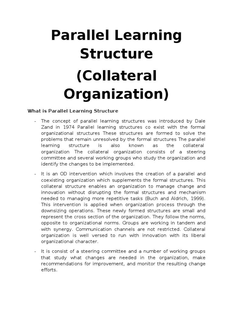 Parallel Learning Structure | PDF | Design | Creativity
