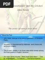 Keats' "On the Grasshopper and Cricket" | PDF | John Keats | Poetry
