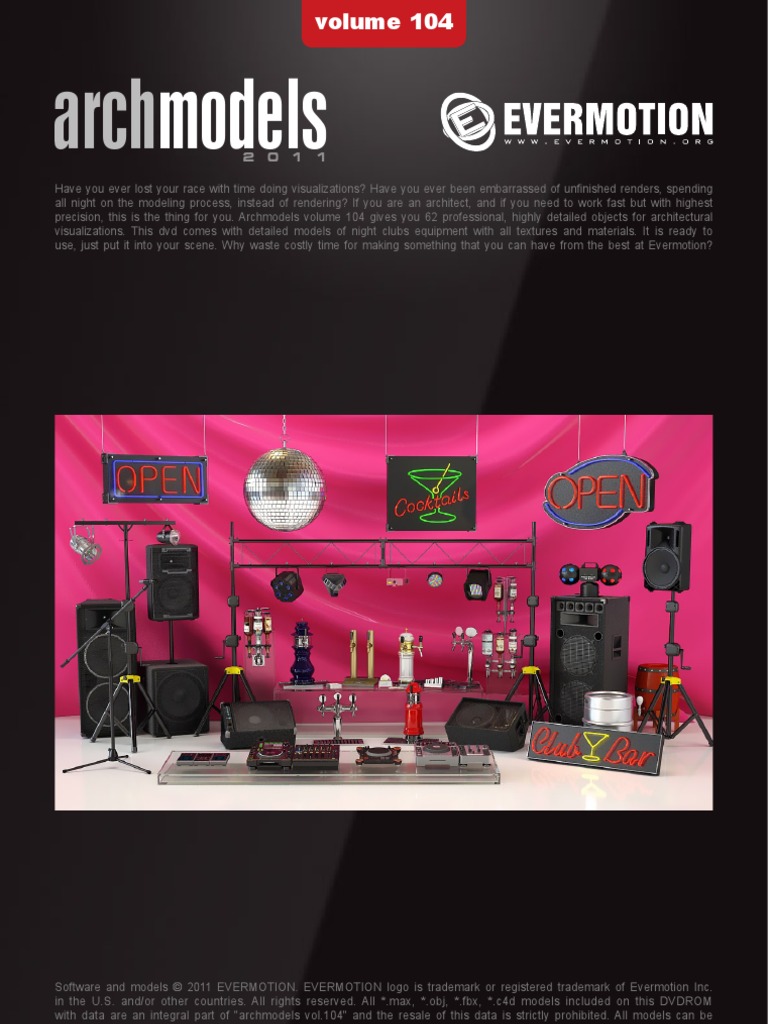 Archmodels Vol 104 Bar Equipment | PDF | Texture Mapping | Trademark