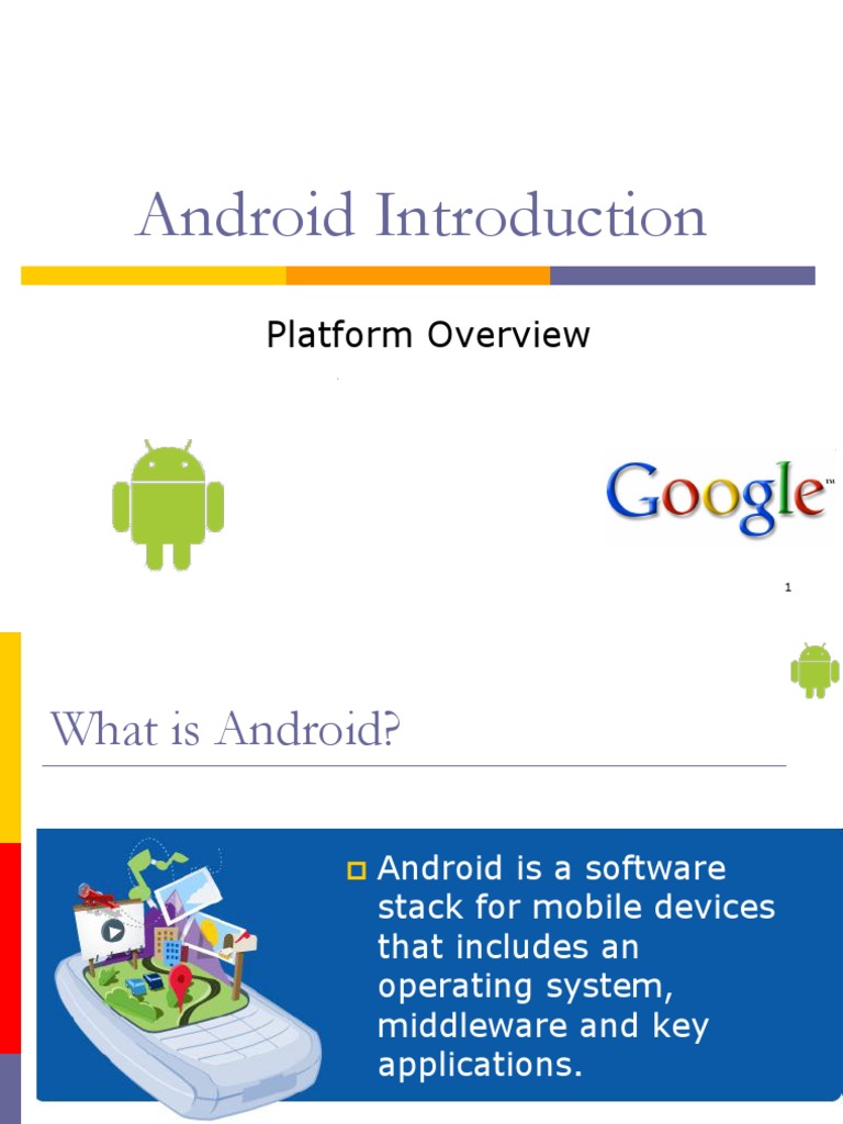 Android Introduction: Platform Overview | Download Free PDF | Android (Operating System) | Software
