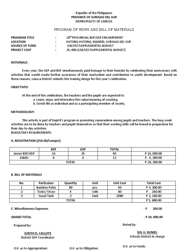 BSP/GSP Training Design | PDF | Government | Business