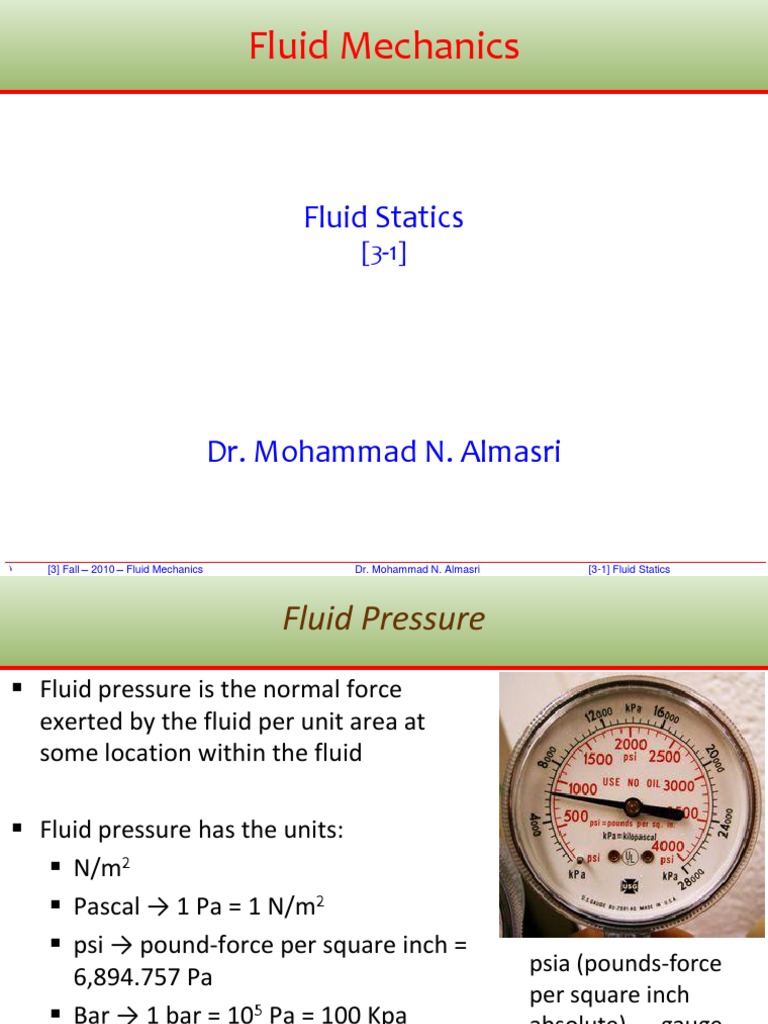 Fluids Problems | PDF | Pressure Measurement | Pressure