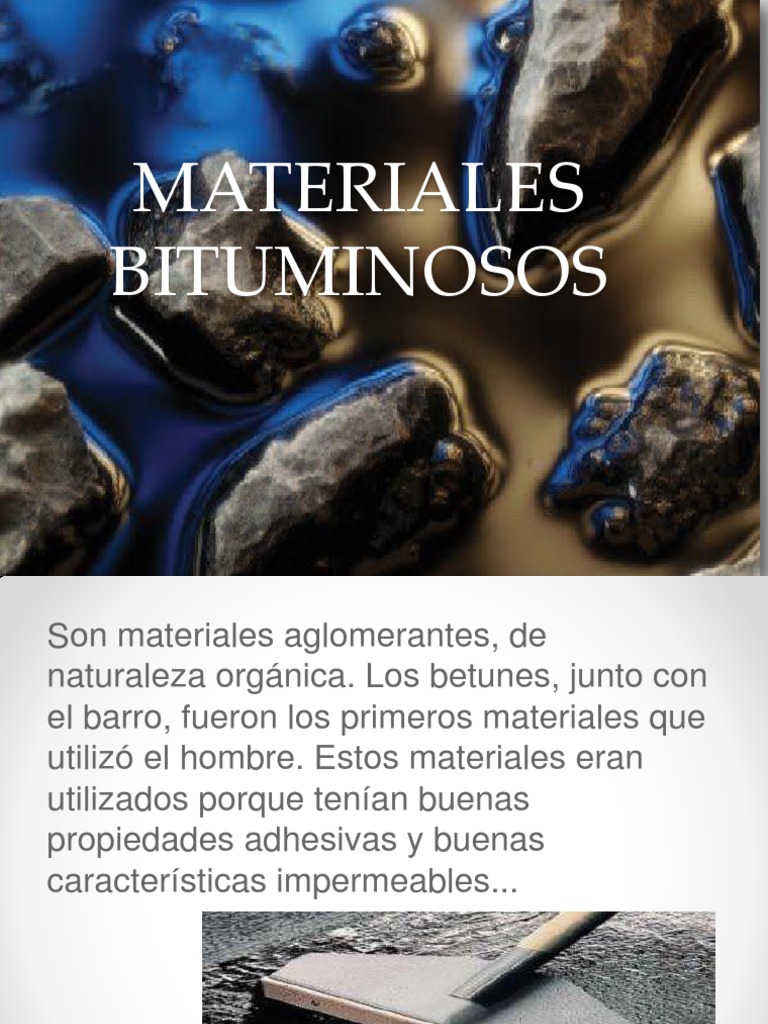 Materiales Bituminosos | PDF | Sustancias químicas | Química
