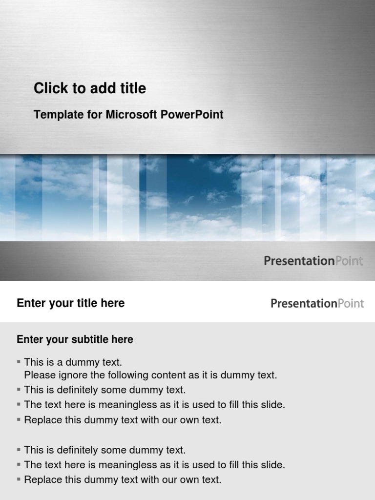 PowerPoint Template with Dummy Text | PDF