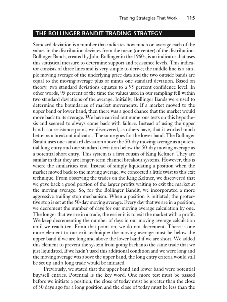 Bollinger Bandit Trading Strategy | PDF
