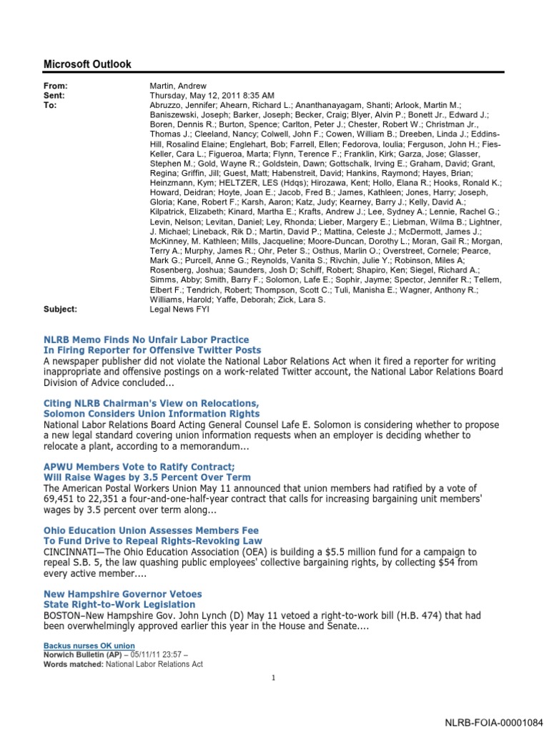 NLRB Production 3 | PDF | National Labor Relations Board | National ...