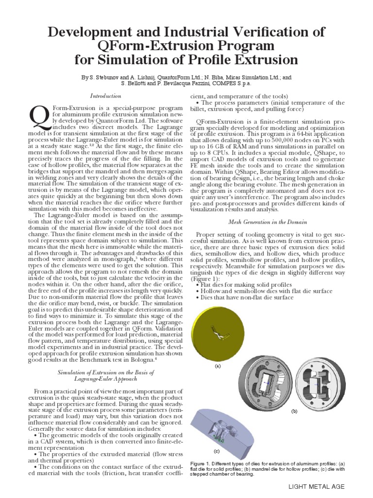 QForm | PDF | Extrusion | Finite Element Method