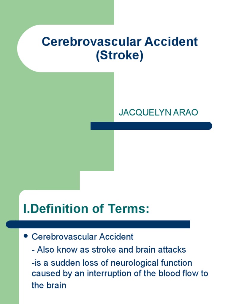 Cva Power Point | Stroke | Parietal Lobe