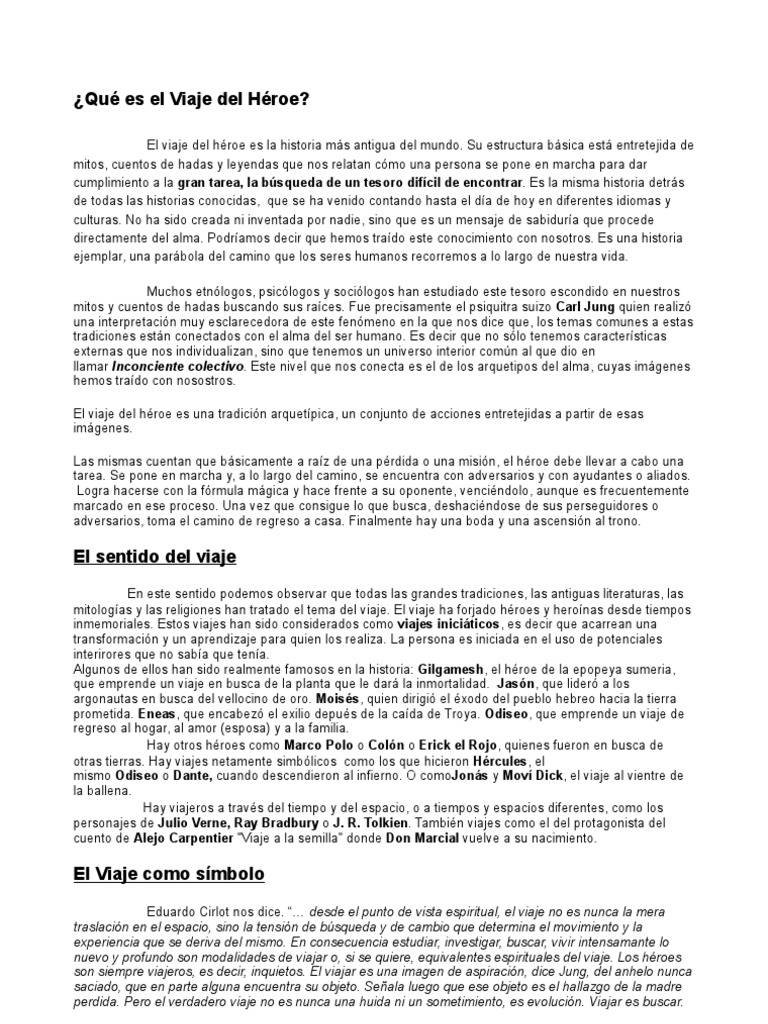El Viaje Del Heroe | PDF | Carl Jung | Héroe