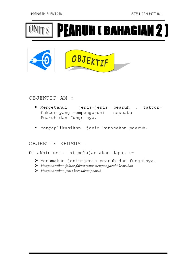 Jenis dan Kerosakan Pearuh Elektrik | PDF