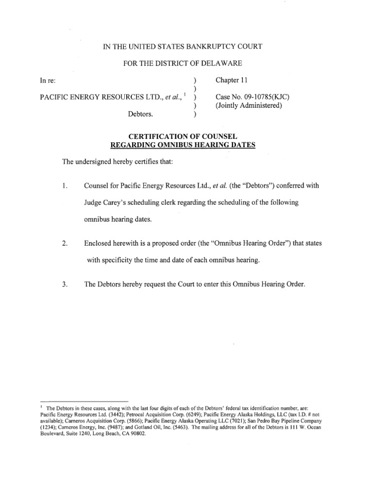 In Re:) : Debtors.) | PDF | Notary Public | Government