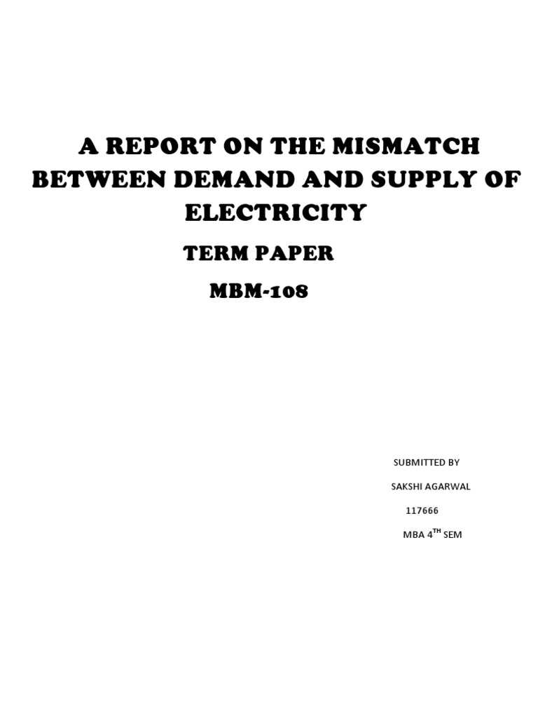 Report On Mismatch | PDF | Greenhouse Gas | Energy Development