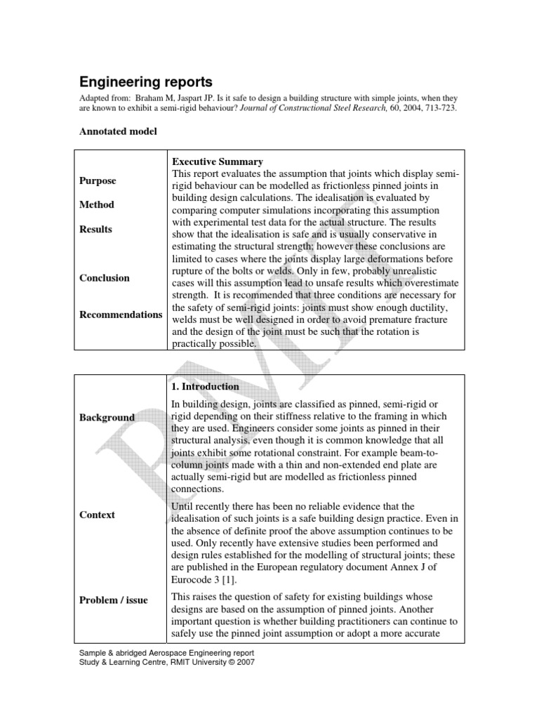 Aerospace Engineering Sample Report PDF | PDF | Beam (Structure ...