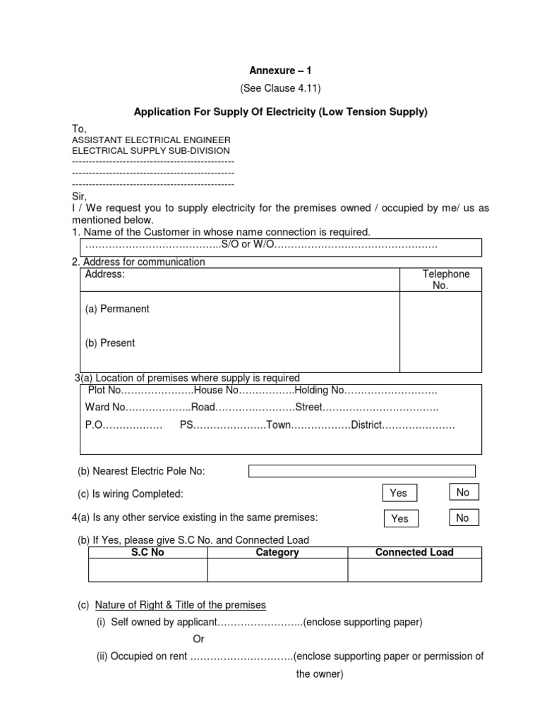 Application For LT Supply | Download Free PDF | Government | Business