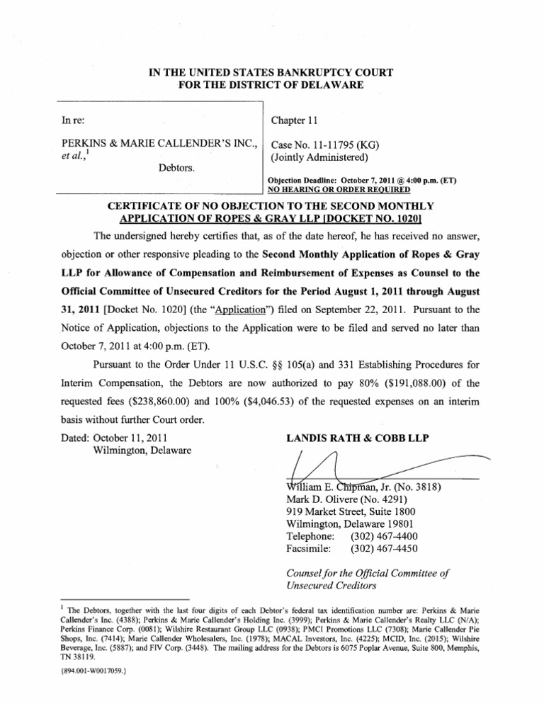 Et Al., 1: Application of Ropes & Gray LLP (Docket No. 10201 | PDF