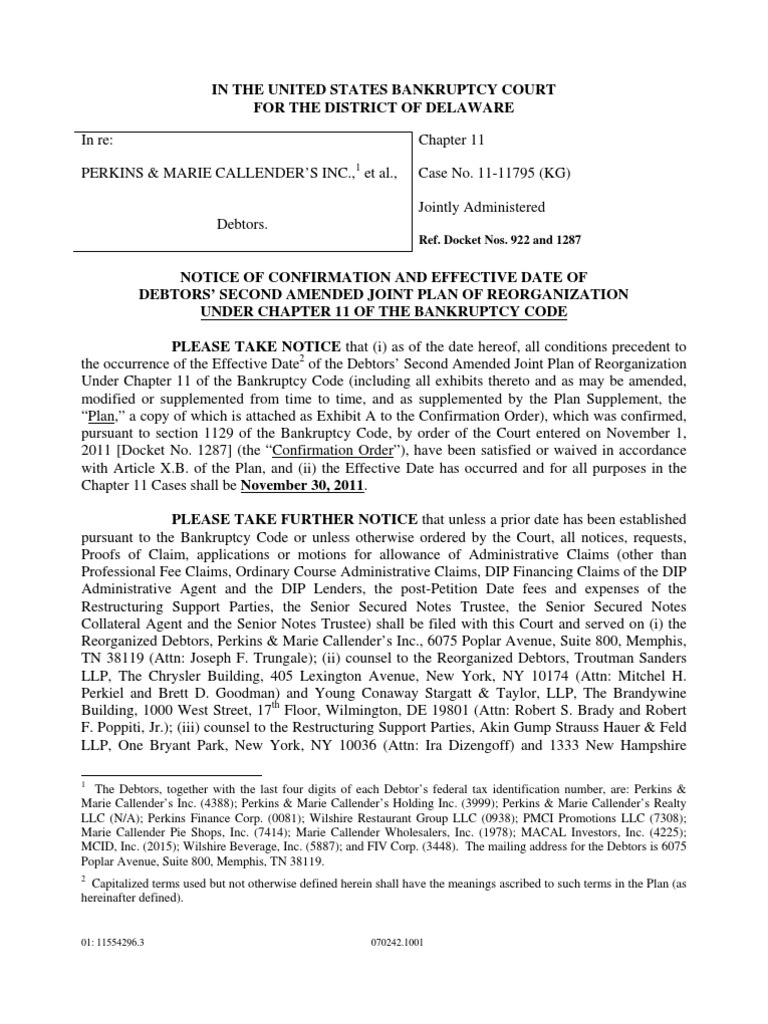 Ref. Docket Nos. 922 and 1287 | PDF | Bankruptcy In The United States ...
