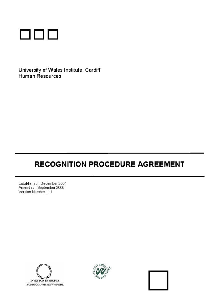5 10 06 Recognition Procedure Agreement Appendix 1.1 | PDF ...