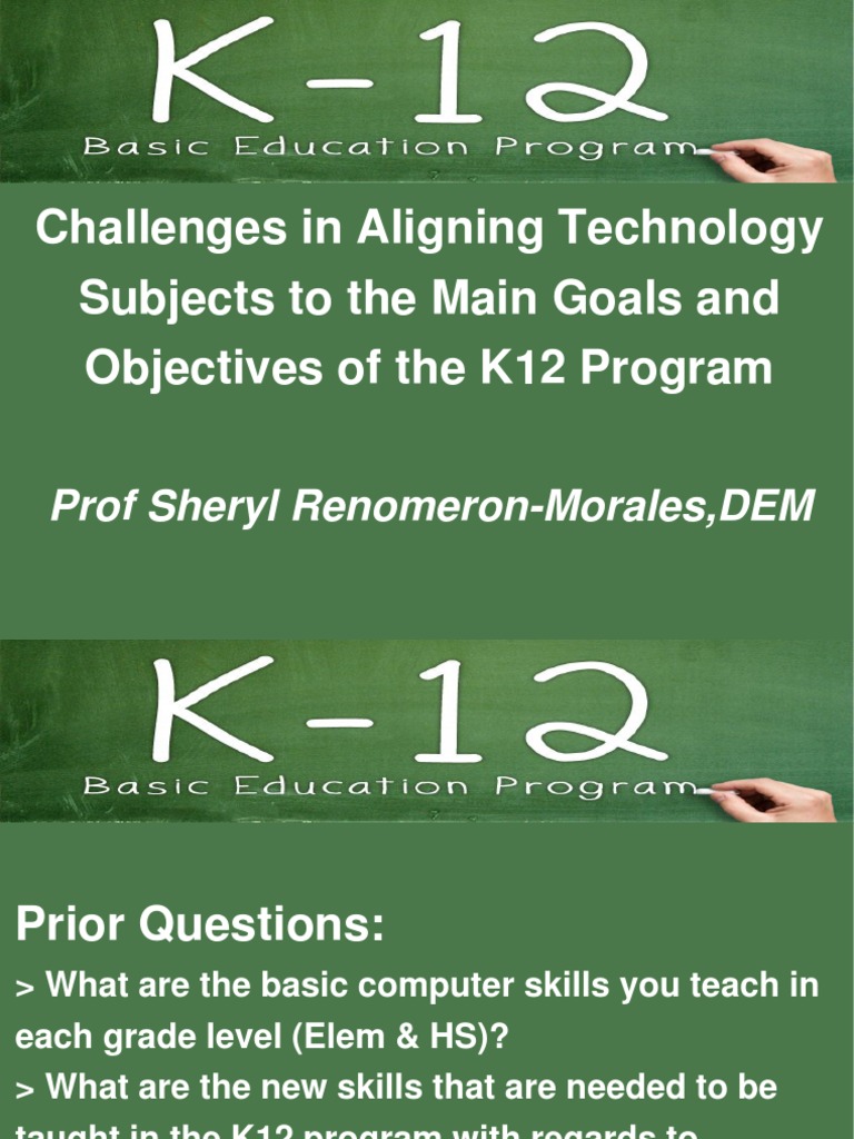 Aligning K-12 Computer Education Goals | PDF | Educational Assessment ...