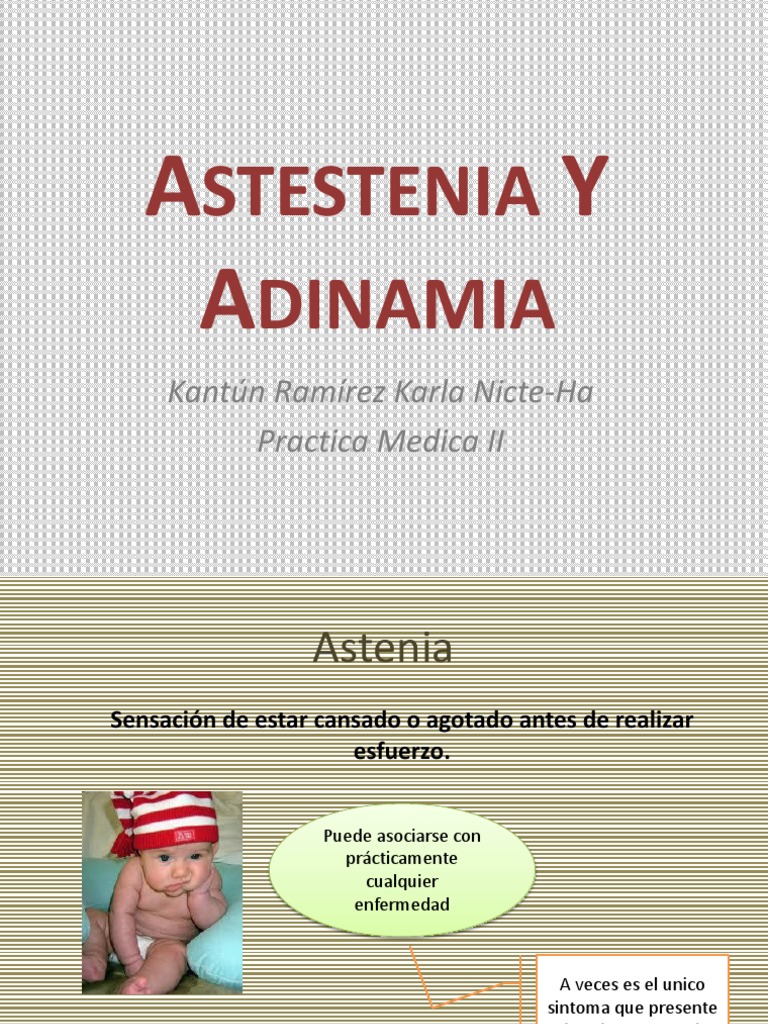 Astestenia y Adinamia | PDF | Relaciones personales, crianza y ...