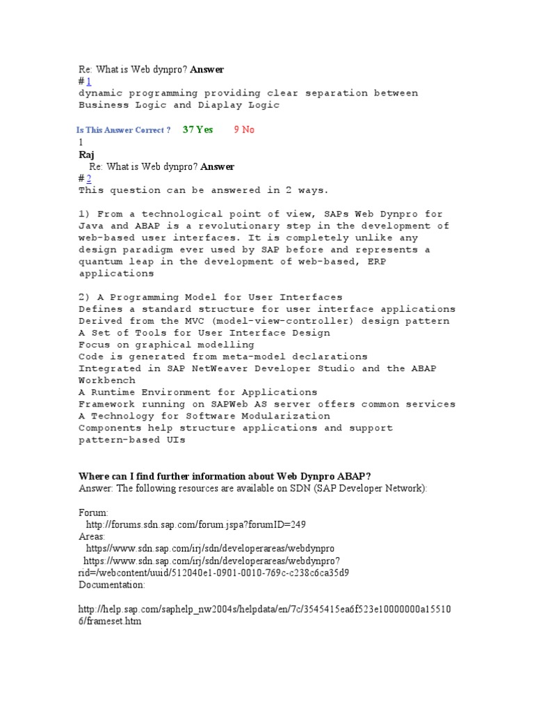 Webdynpro Interview Questions | PDF | Databases | Database Index