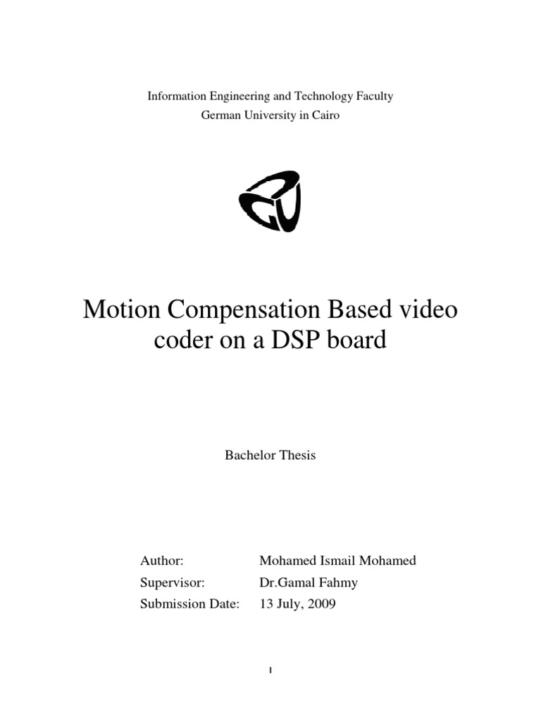 Motion Compensation Based Video Coder | PDF | Data Compression | Video