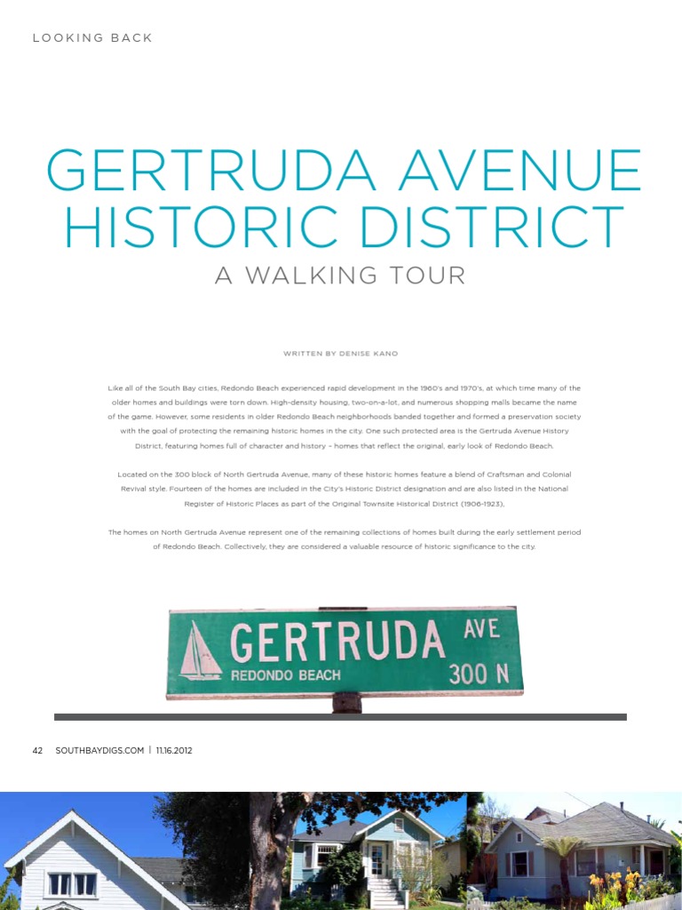 Looking Back: Gertruda Avenue Historic District - A Walking Tour | PDF