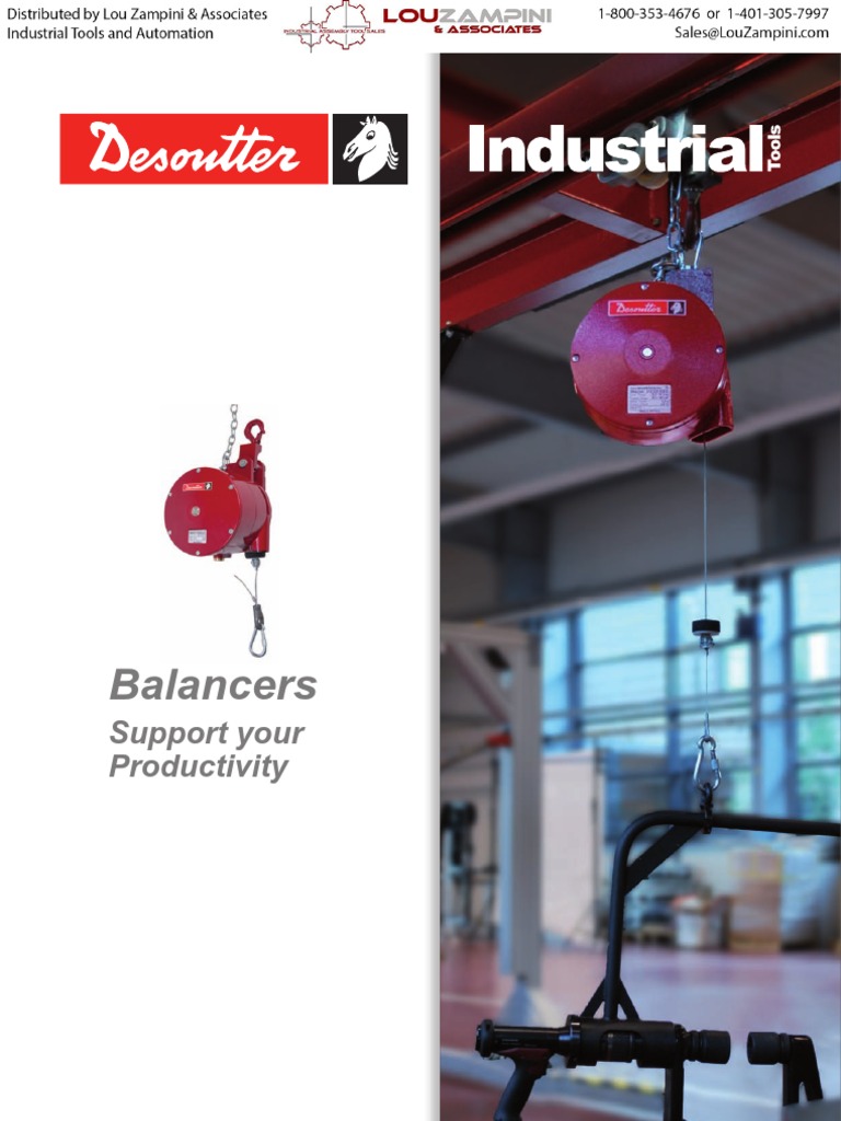 2012 Desoutter Tool Balancers Catalog | Manufactured Goods