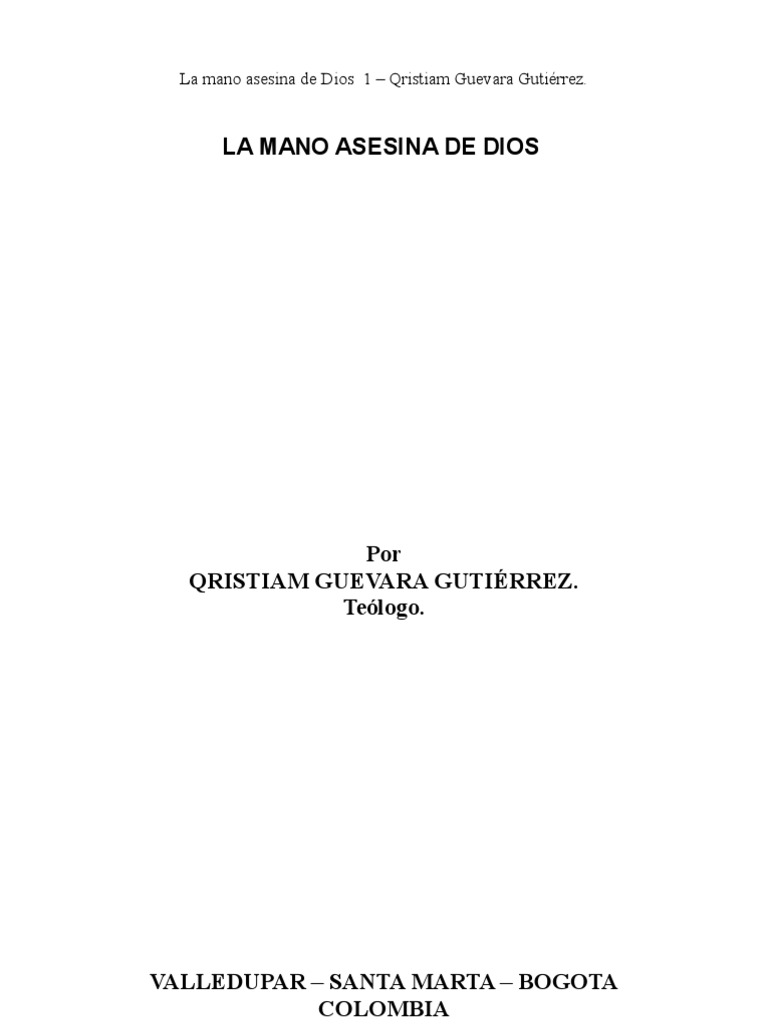 La Mano Asesina de Dio2 | PDF | Amor | Sacerdote