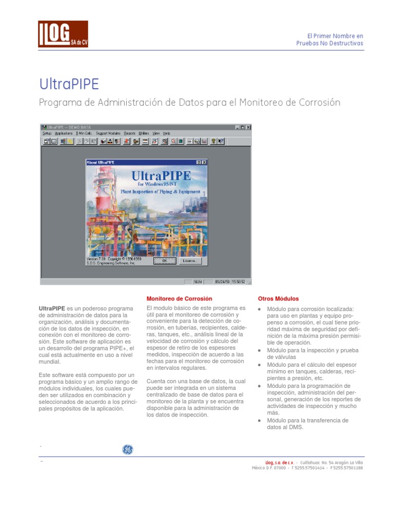 UltraPIPE: Monitoreo de Corrosión Eficaz | PDF | Programa de computadora | Programación