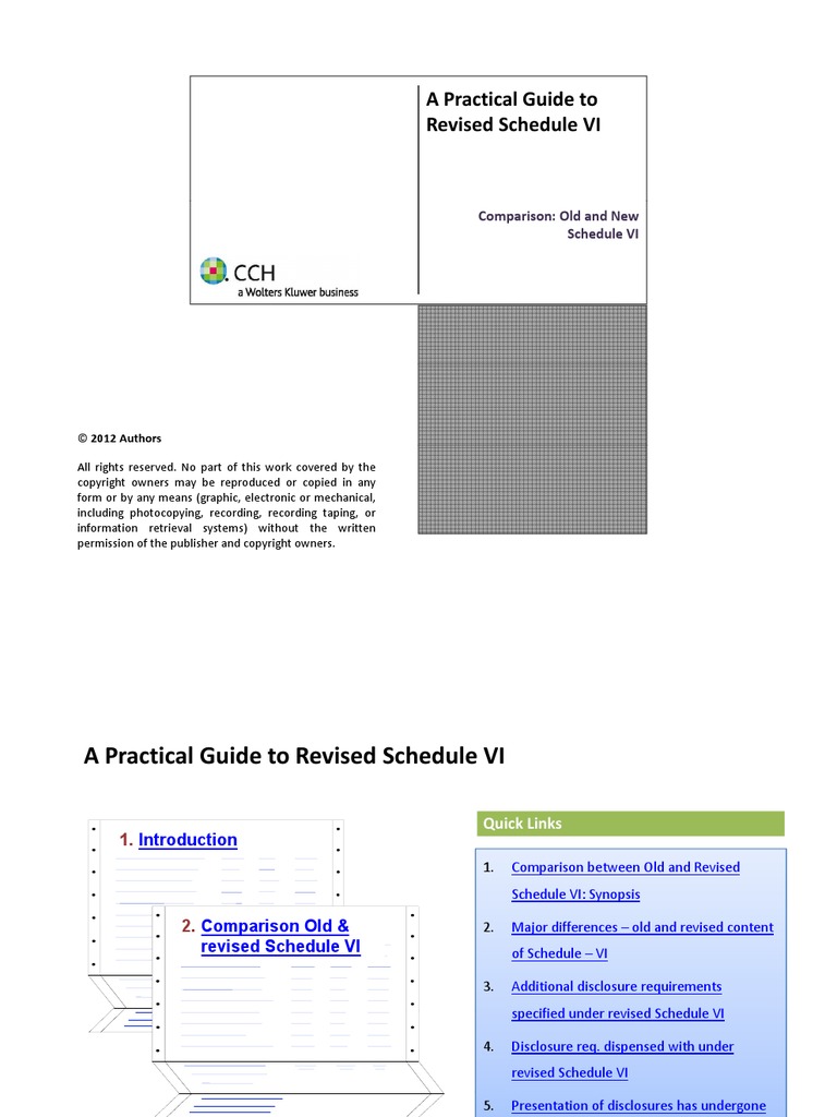 A Practical Guide To Ridshdlvi Revised Schedule Vi | PDF | Expense ...