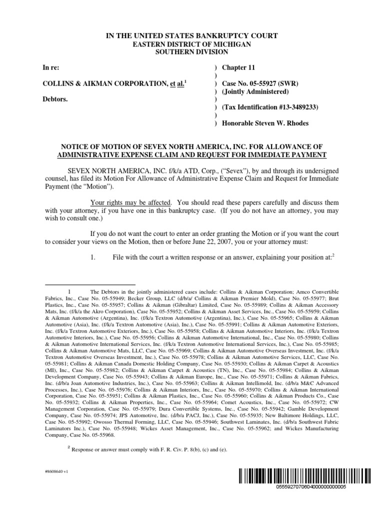 In The United States Bankruptcy Court | PDF | Bankruptcy | Government