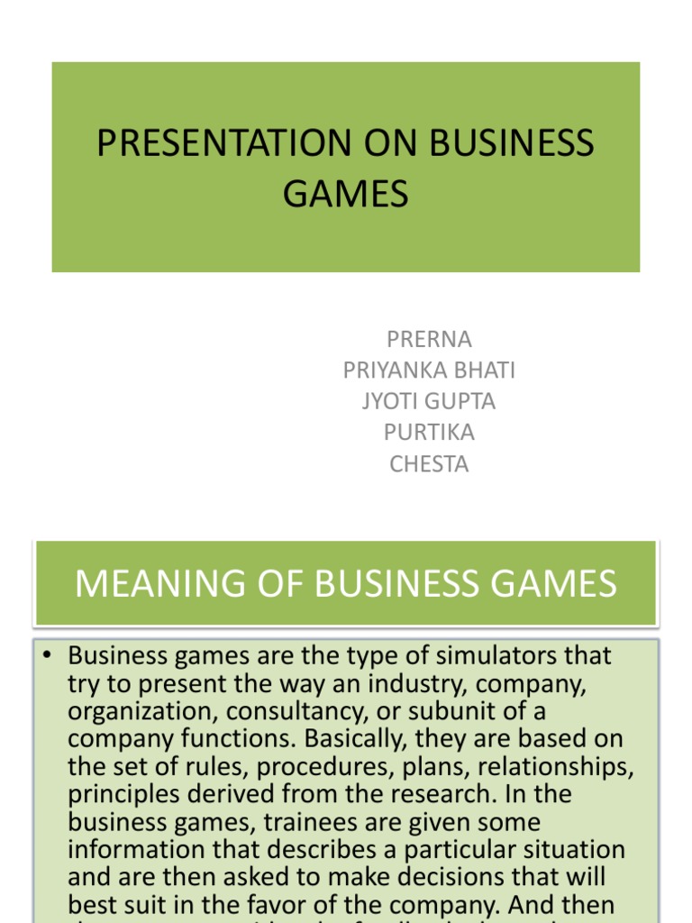 Overview of Business Games and Simulations | PDF | Simulation | Emergence