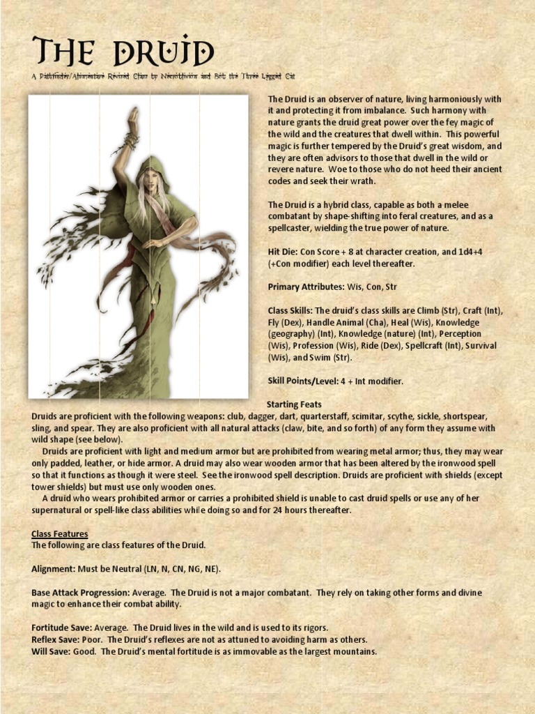 The Druid PF | Download Free PDF | Nature