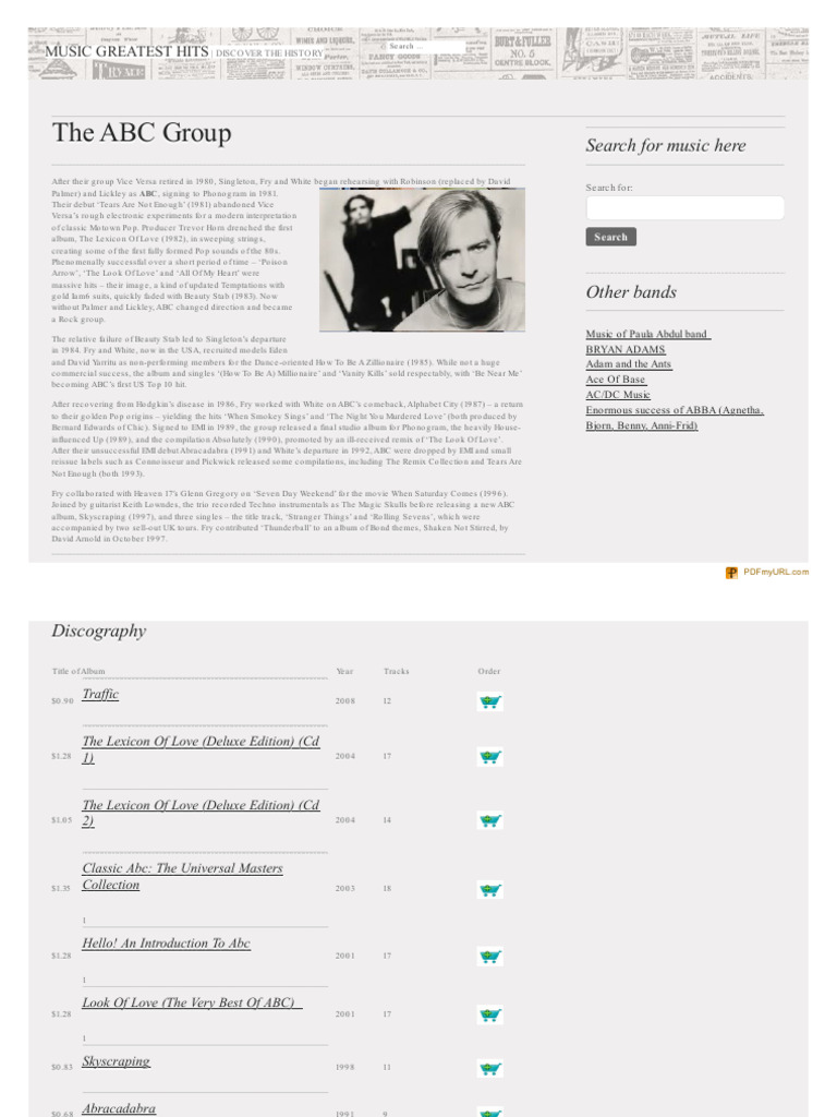 ABC Band | PDF | Leisure | Pop Music