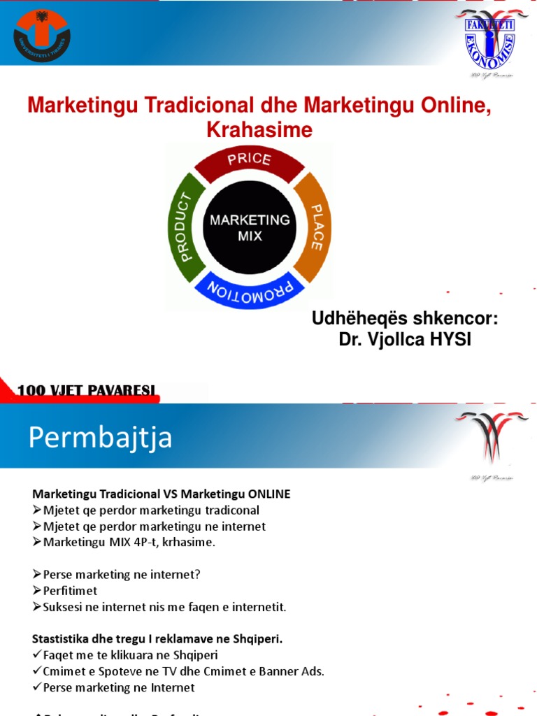 Marketingu Tradicional Vs Marketingu Online | PDF