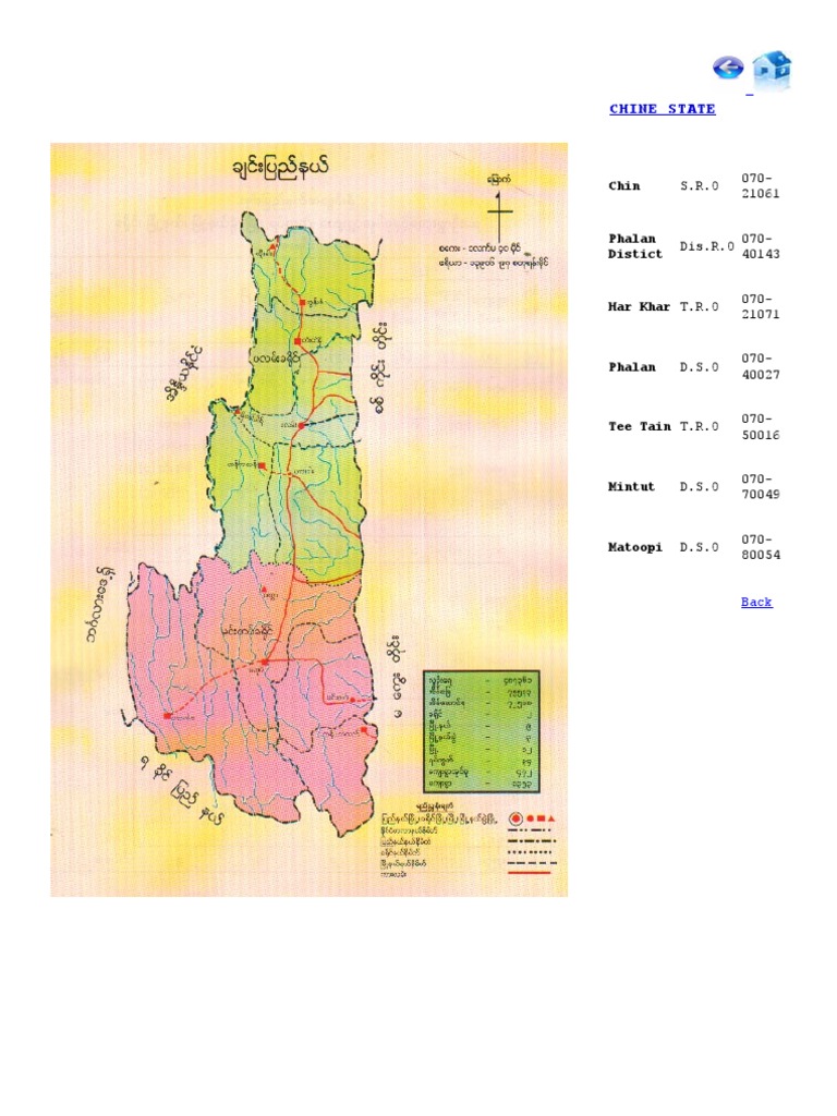 Official Chin State Map | PDF